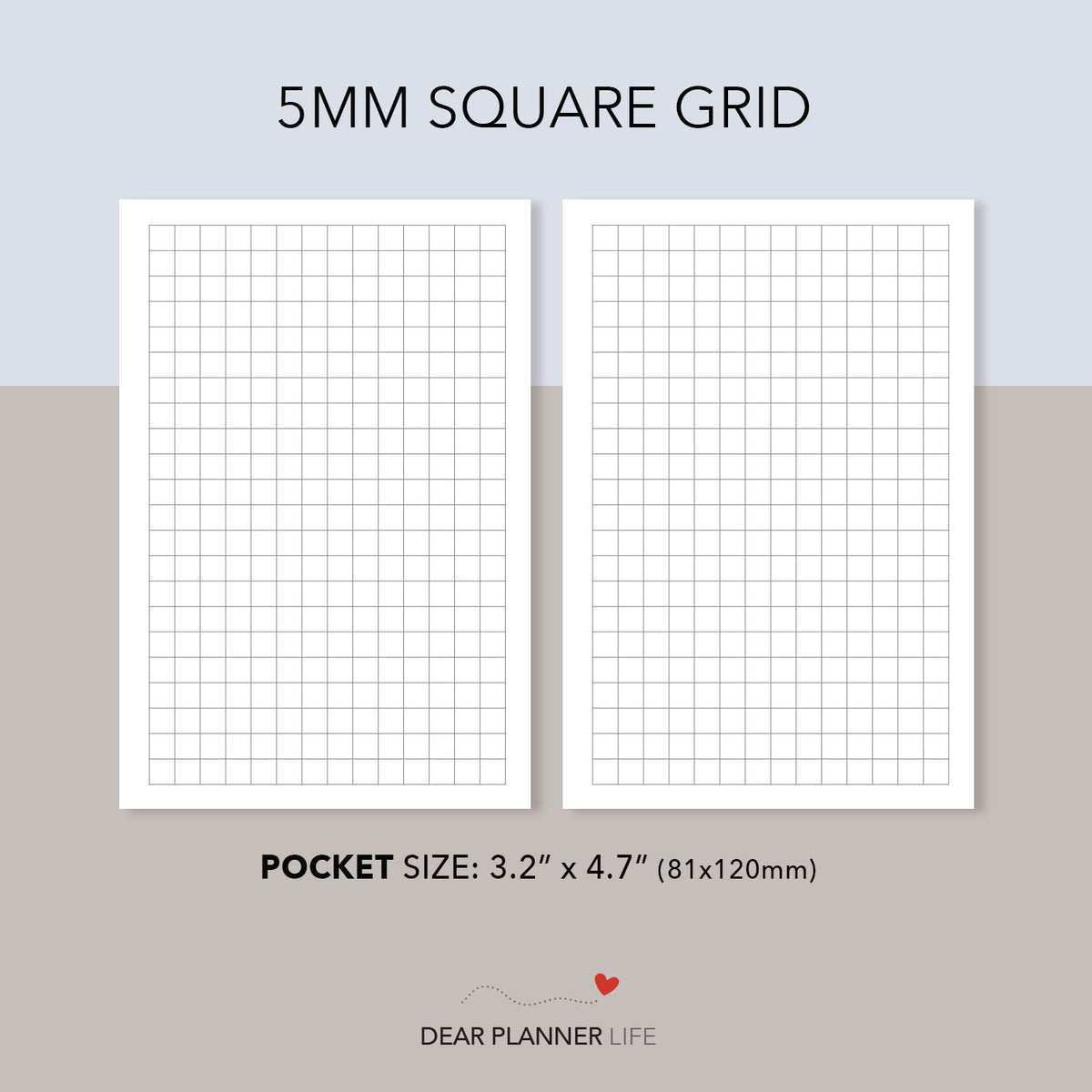 Dot Grid & Square Grid (Pocket Size) Printable PDF : K17-18 ...
