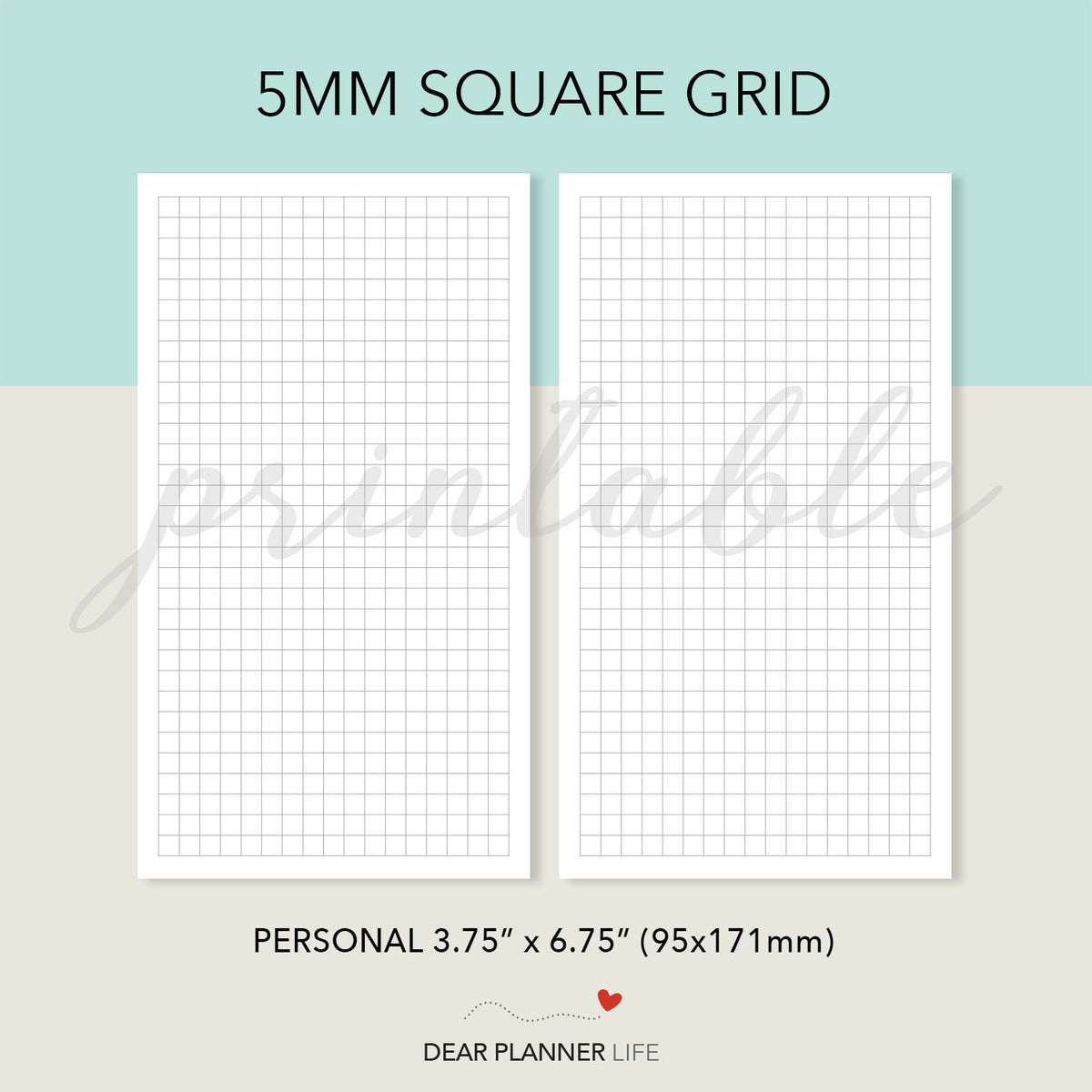Dot & Square Grid Page Printable PDF : P17. P18 – DearPlannerLife