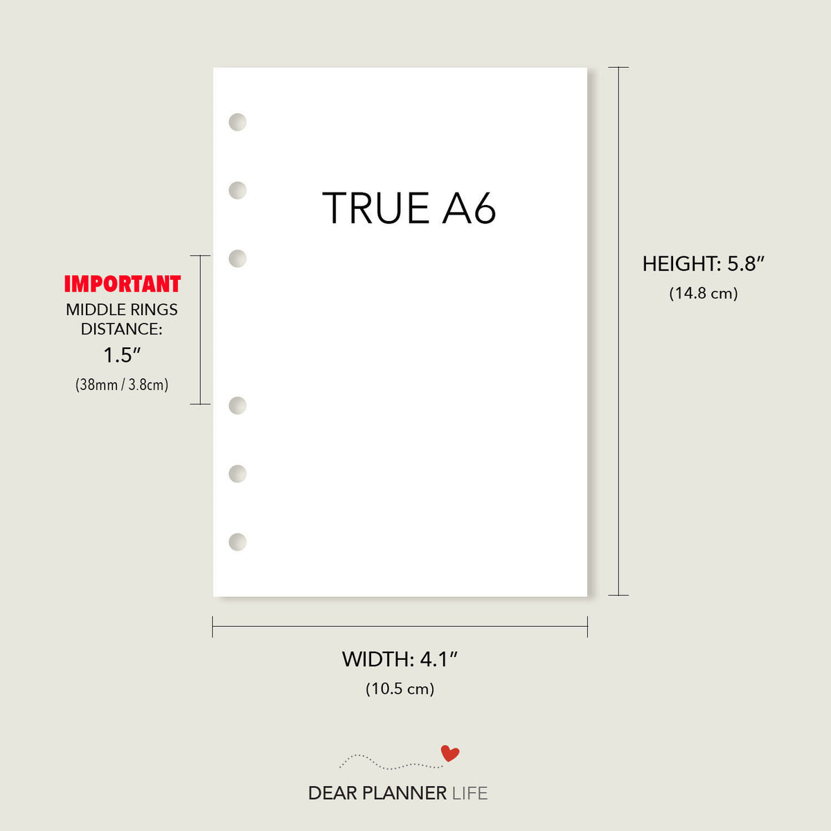 Lined Checklist (A6 Rings) Printable PDF : AS-09 – DearPlannerLife